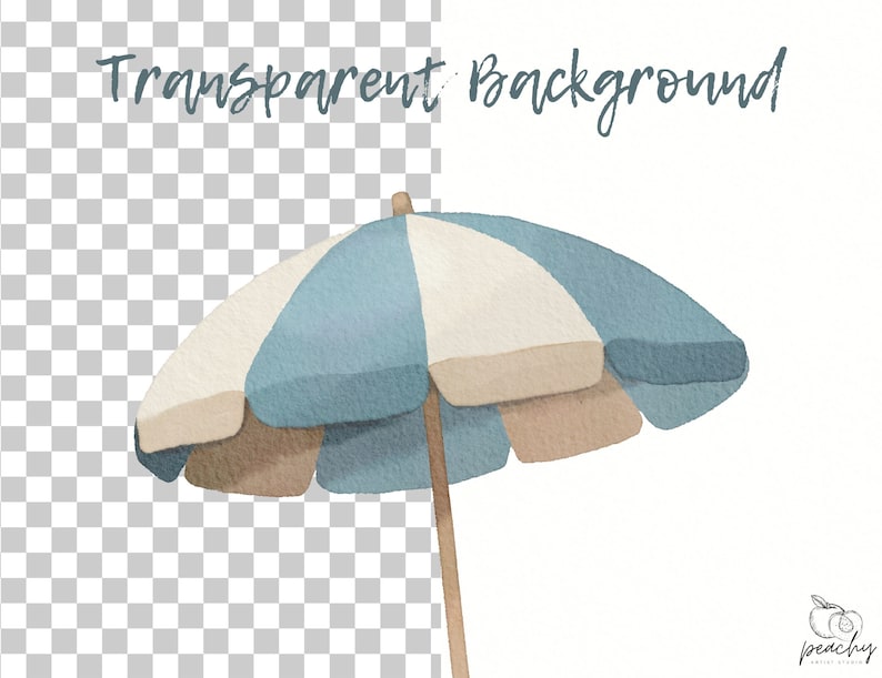 Beach Watercolor Clipart Bundle, Summer Theme PNG Files, Sun Shine ...