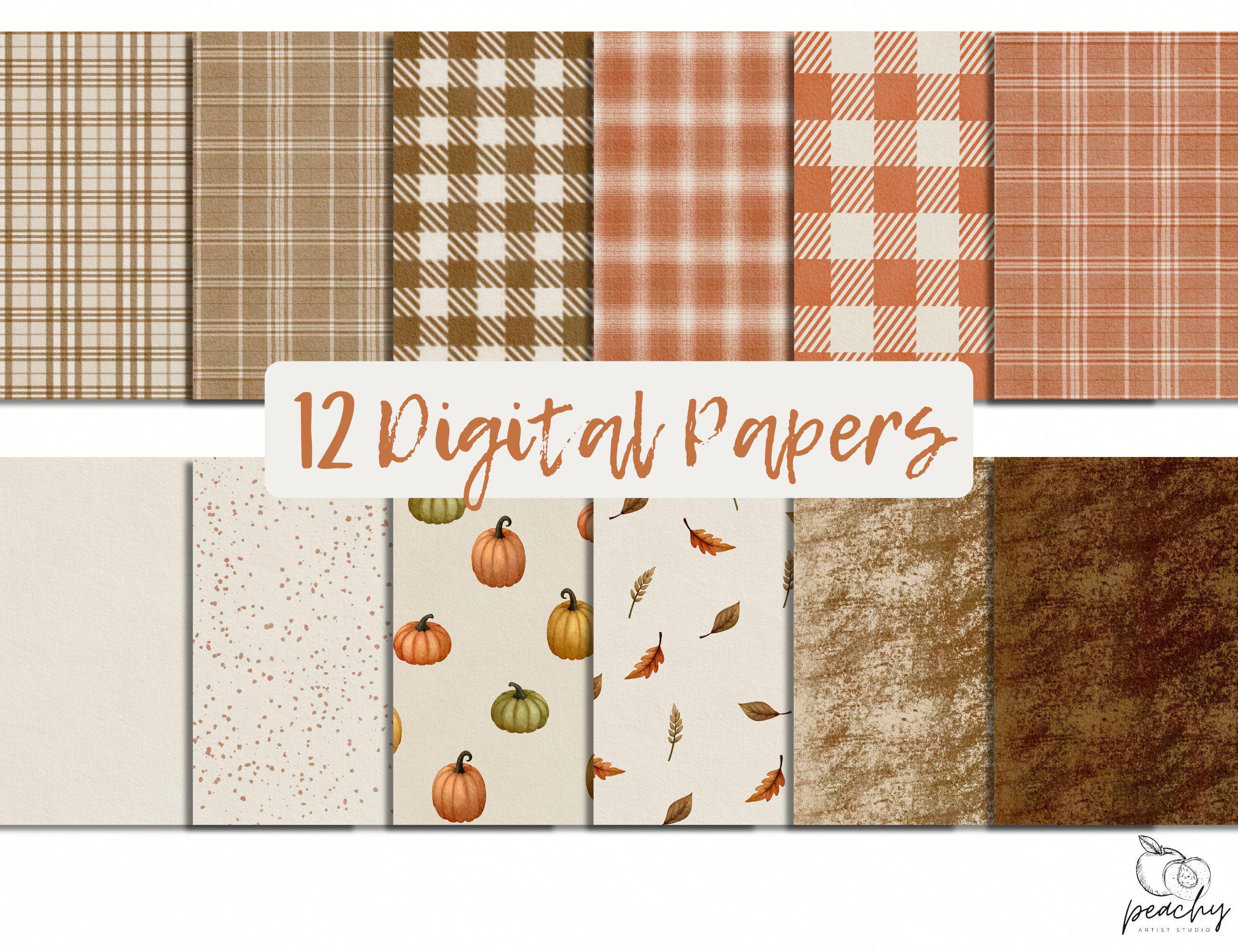 Watercolor Fall Nature Clipart Bundle, Autumn Season Theme PNG Files ...