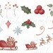 Watercolor North Pole Clipart Bundle, Christmas Theme PNG Files, Santa ...