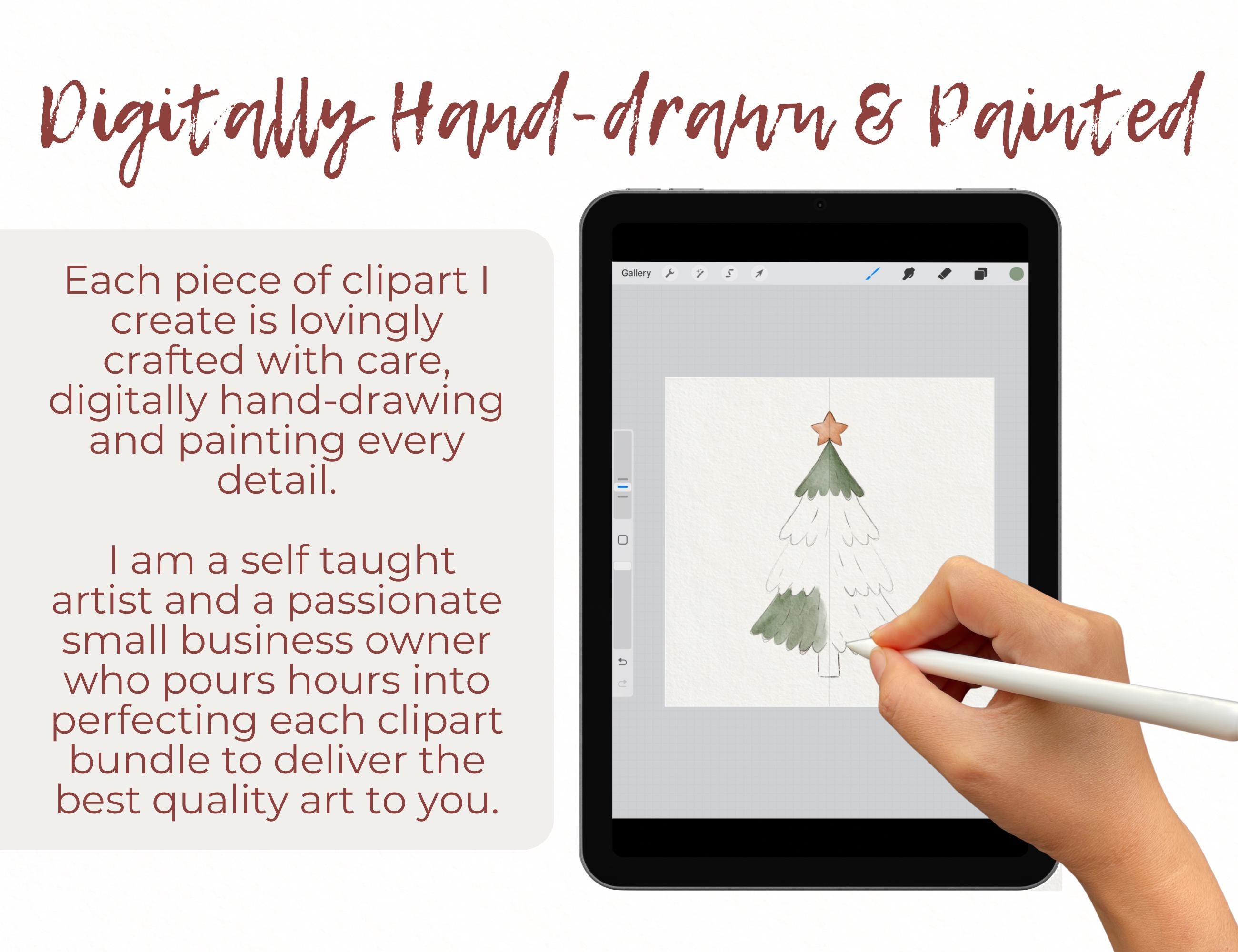 Watercolor North Pole Clipart Bundle, Christmas Theme PNG Files, Santa ...