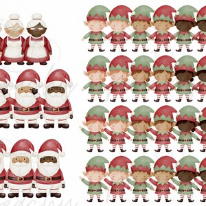 Watercolor North Pole Clipart Bundle, Christmas Theme PNG Files, Santa ...