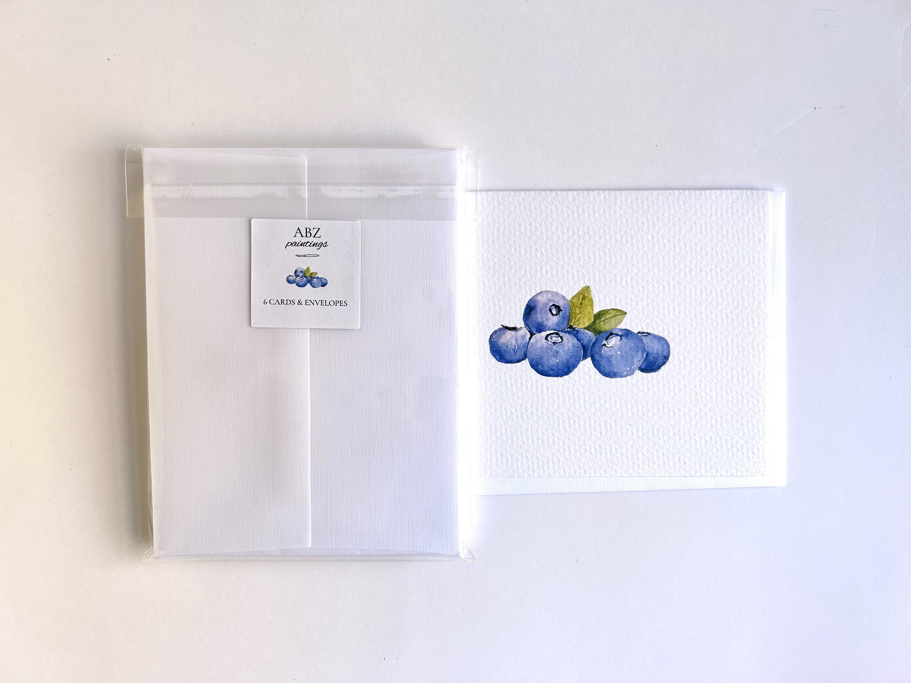 Blueberry Note Card Set I Maine Stationery I Maine Gifts - Etsy
