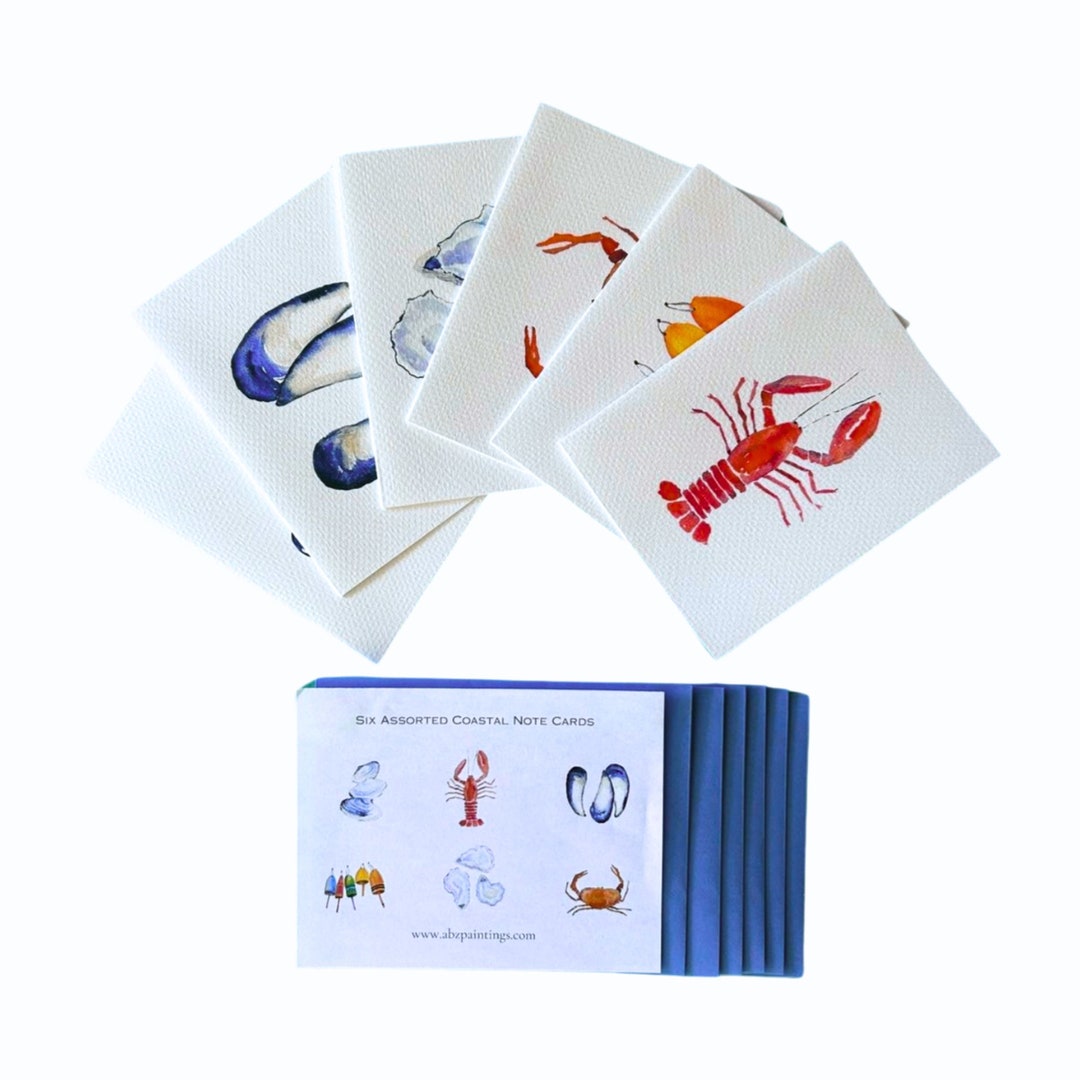 Coastal Note Cards, Coastal Stationery, Cape Cod Gift, New England Gift ...