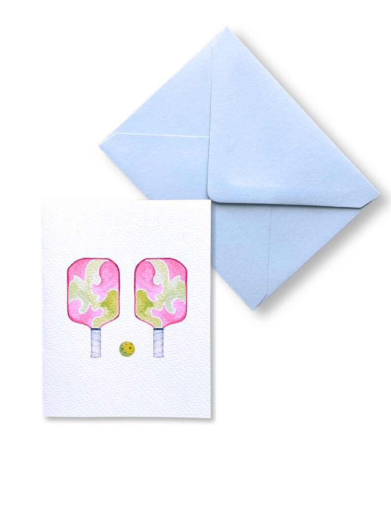 Pickleball Gift, Pickle Note Card Set, Handmade Watercolor Cards, Team ...