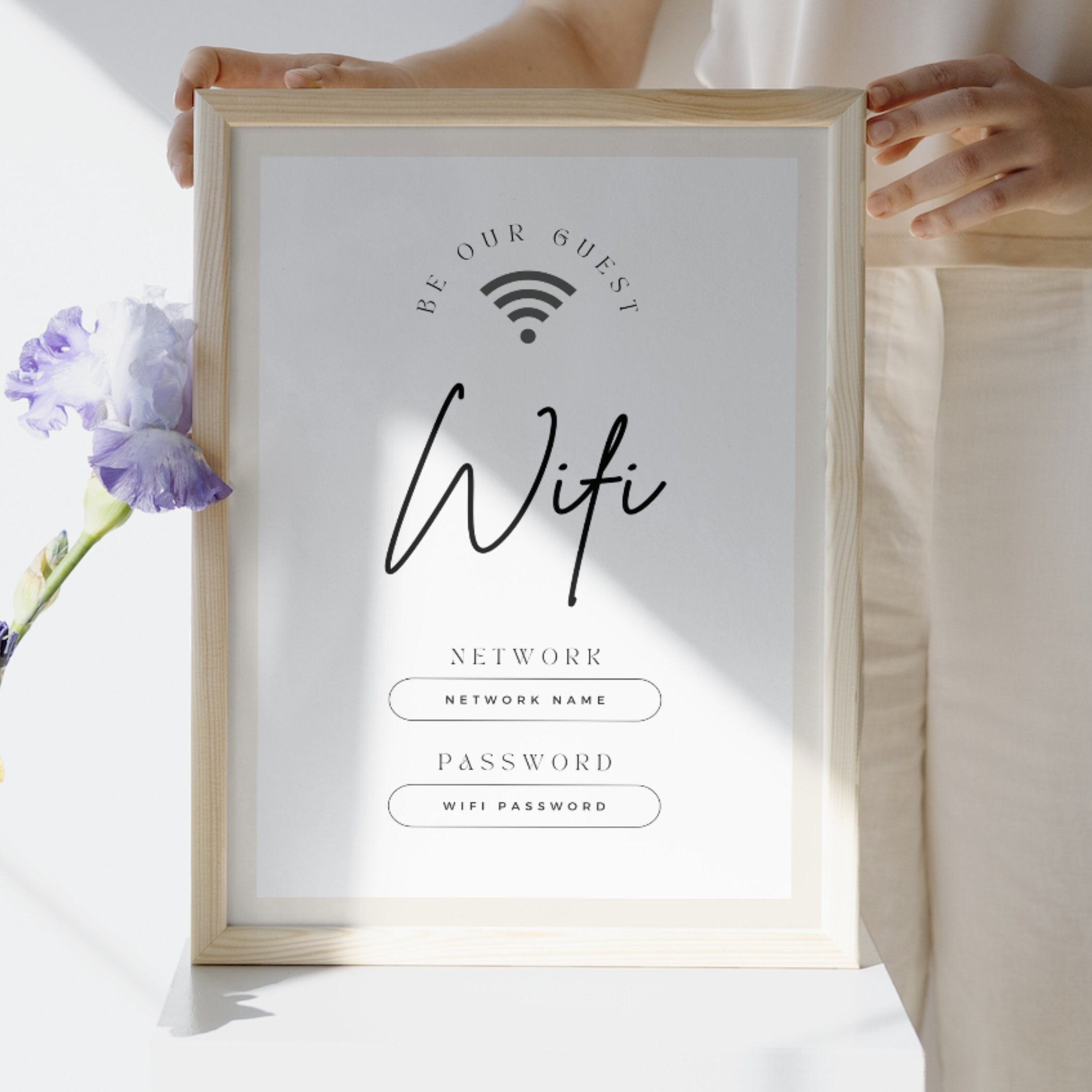 Airbnb Template Wifi Sign Wifi Password Sign Airbnb Welcome - Etsy