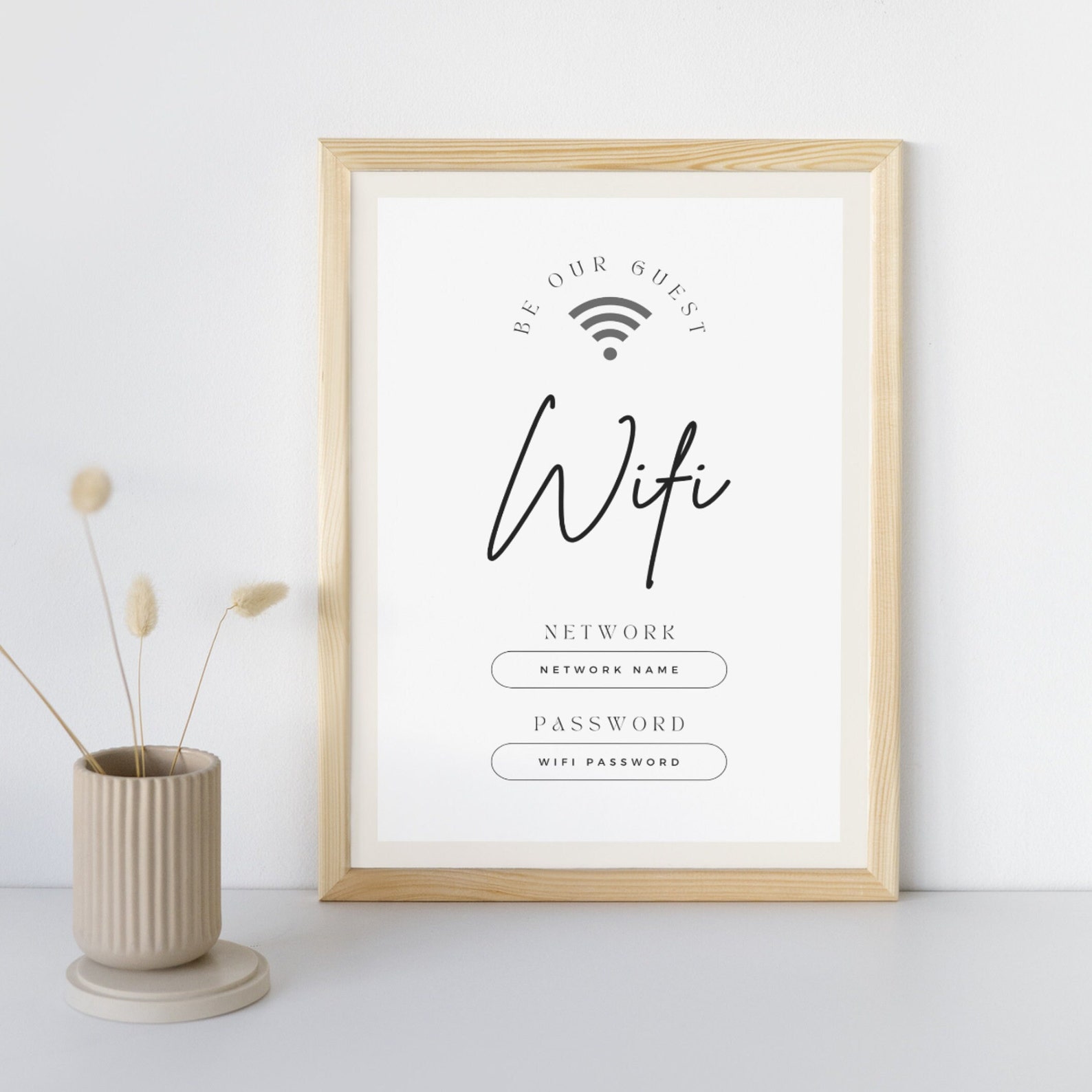Airbnb Template Wifi Sign Wifi Password Sign Airbnb Welcome - Etsy