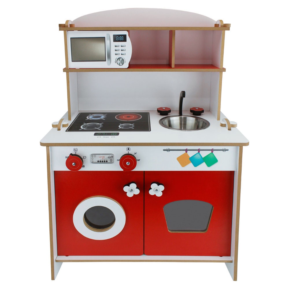 Natural Wood Kitchen, Wooden Kitchen Set for Kids, Wooden Kitchen Play ...