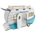 Wooden Rv Dollhouse With Led, Wooden Caravan Play Set With Led, Wooden ...