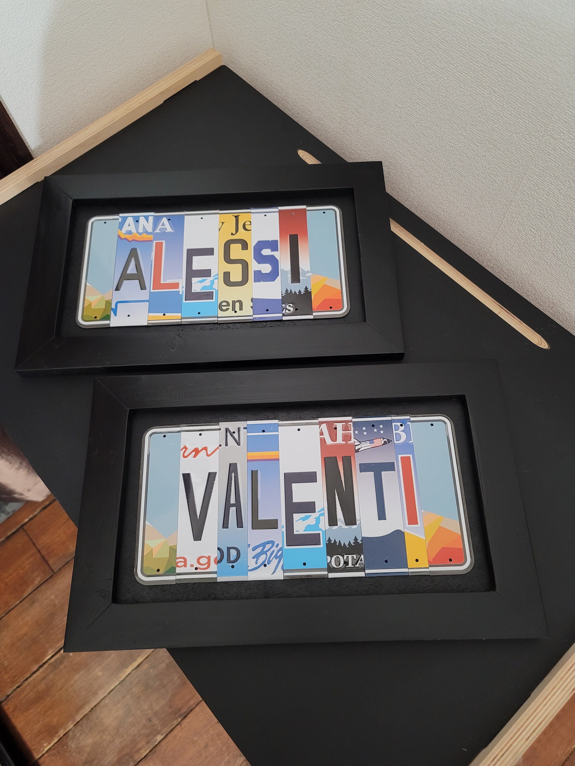 Personalized License Plate Sign Custom Made License Plate Art 2-colored ...