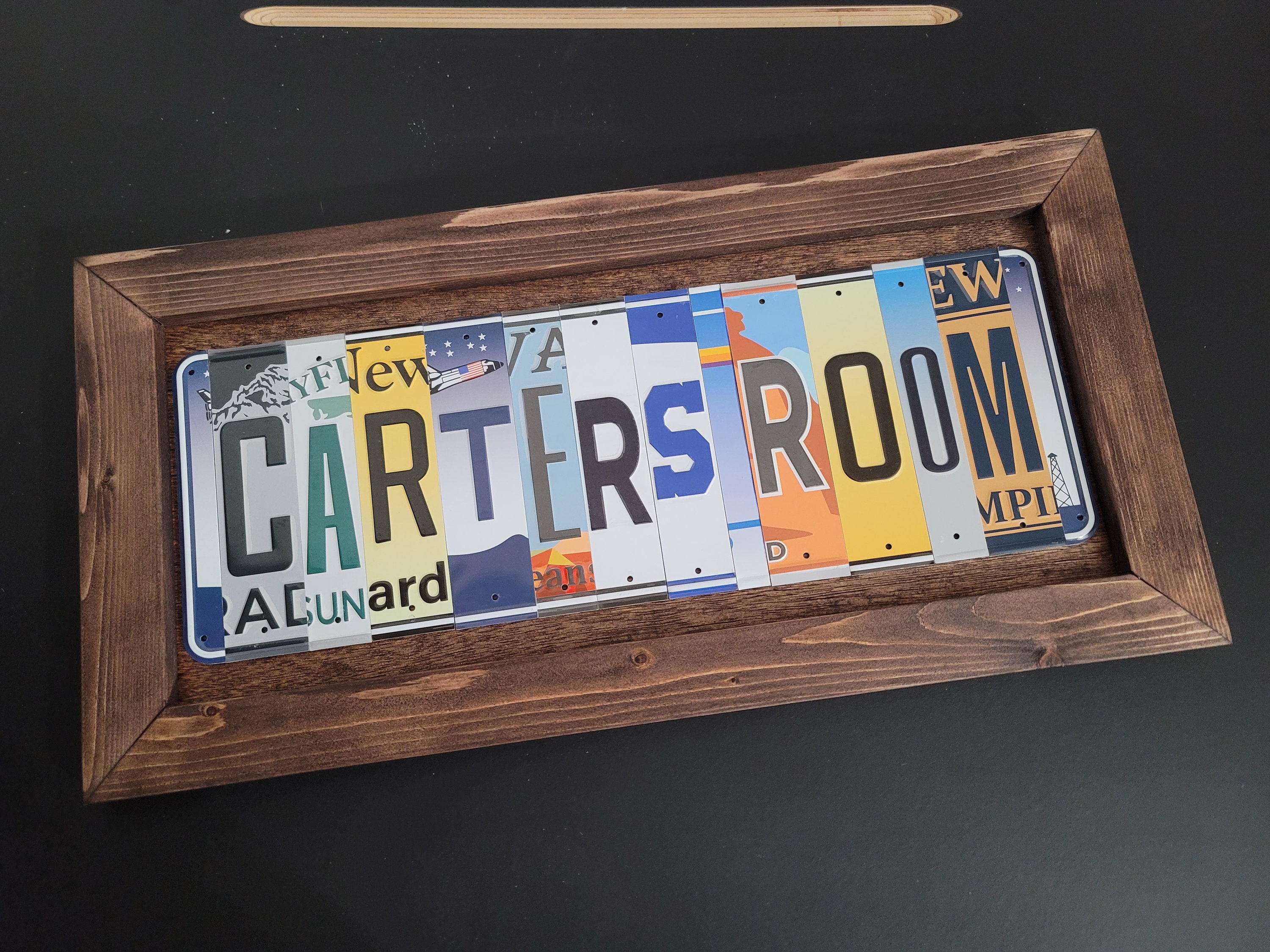 Personalized License Plate Sign Custom Made License Plate Art 2-colored ...