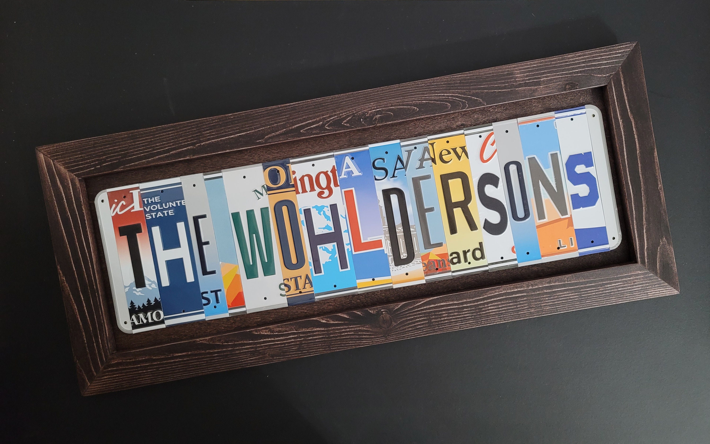 Personalized License Plate Sign Custom Made License Plate Art 2-colored ...