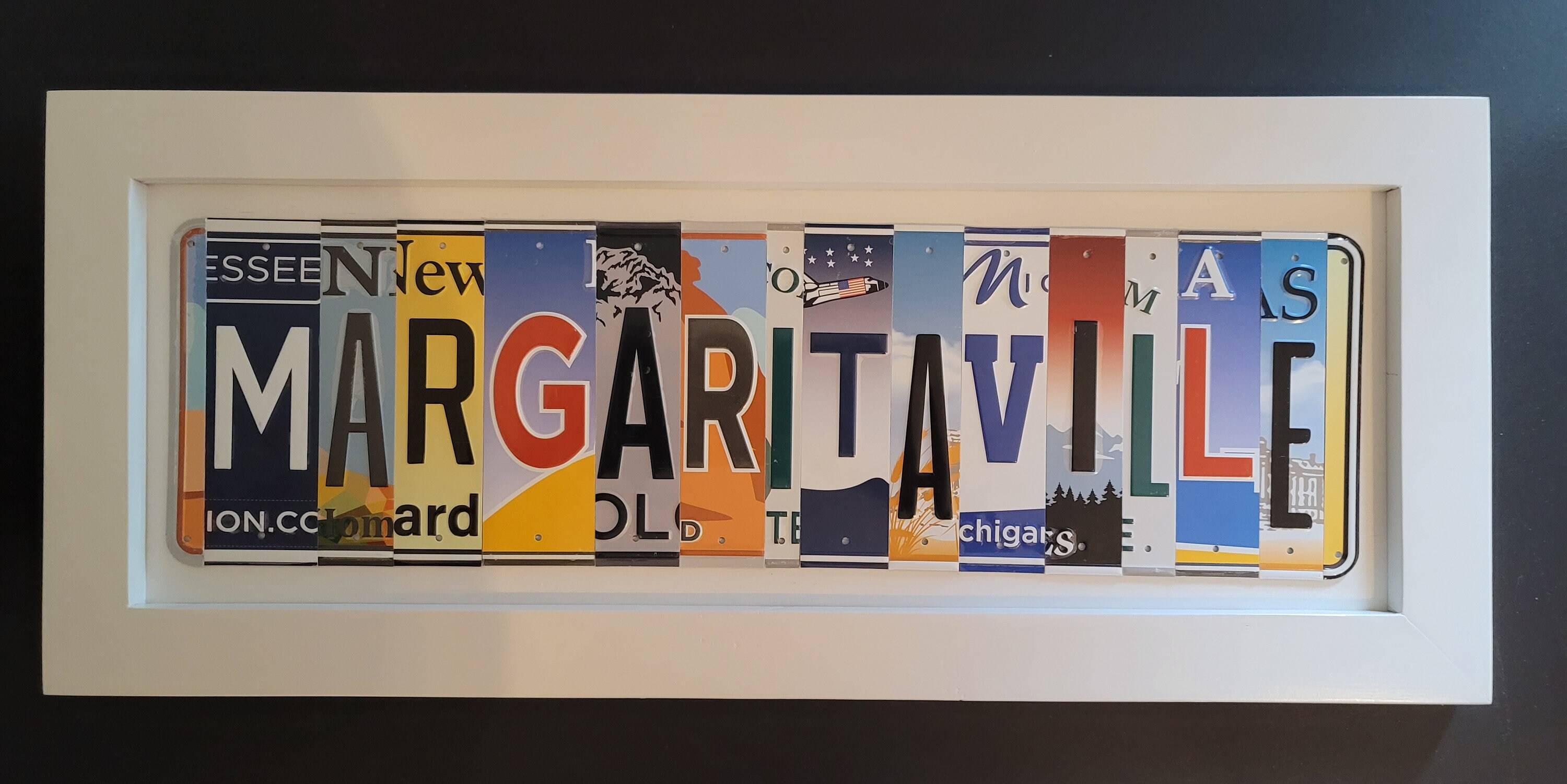 Personalized License Plate Sign Custom Made License Plate Art 2-colored ...