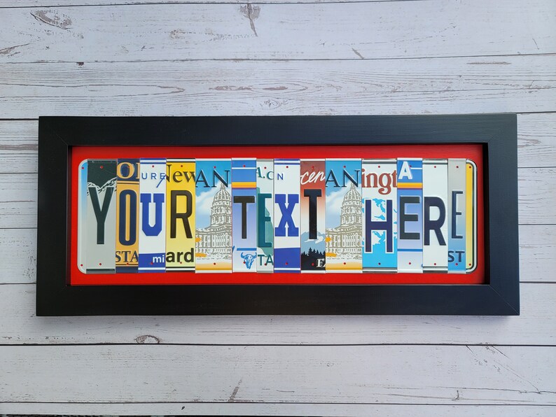 Personalized Sign Hand Crafted Custom Made License Plate Art in Wood ...