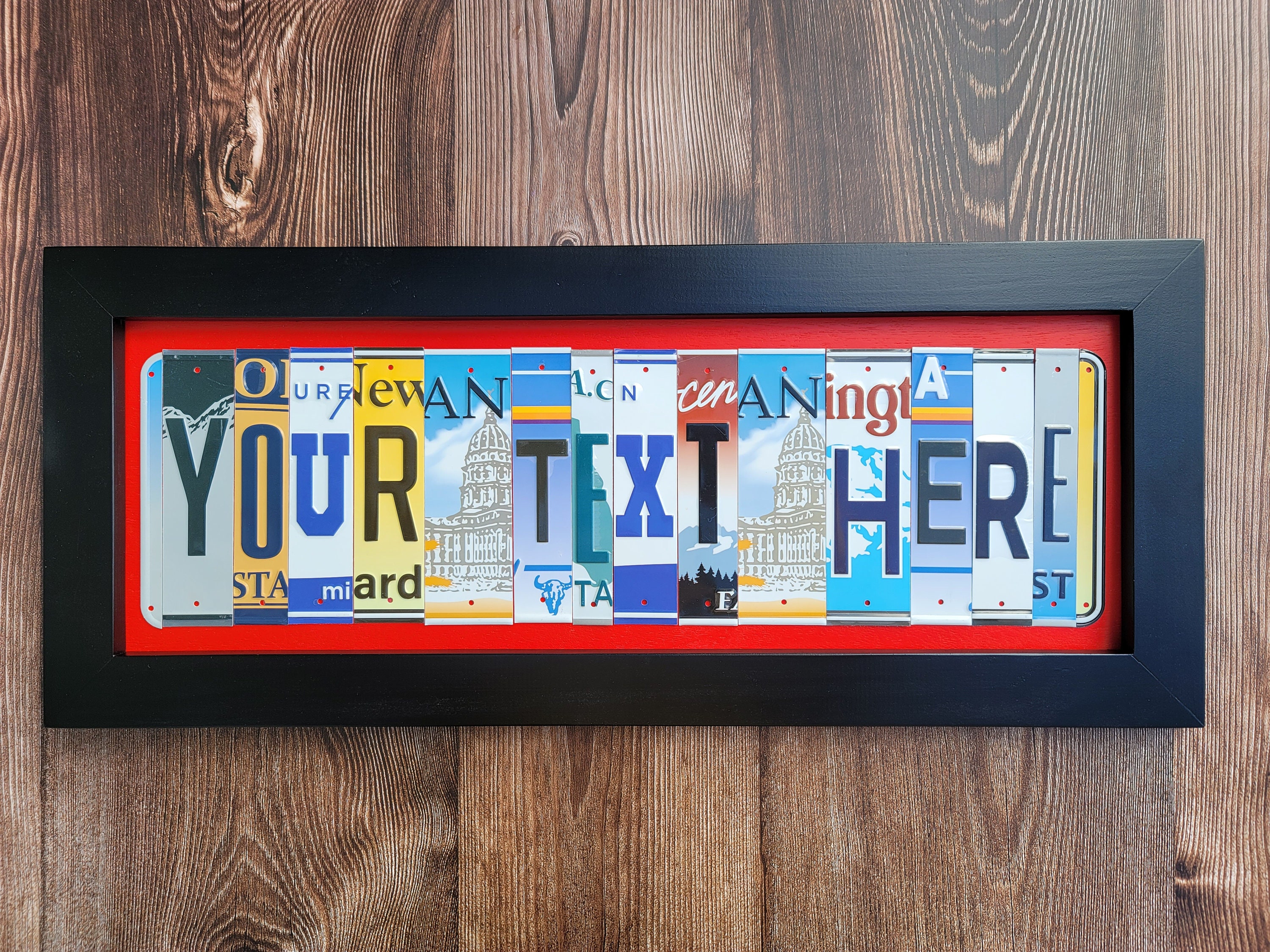 Personalized License Plate Sign Custom Made License Plate Art 2-colored ...