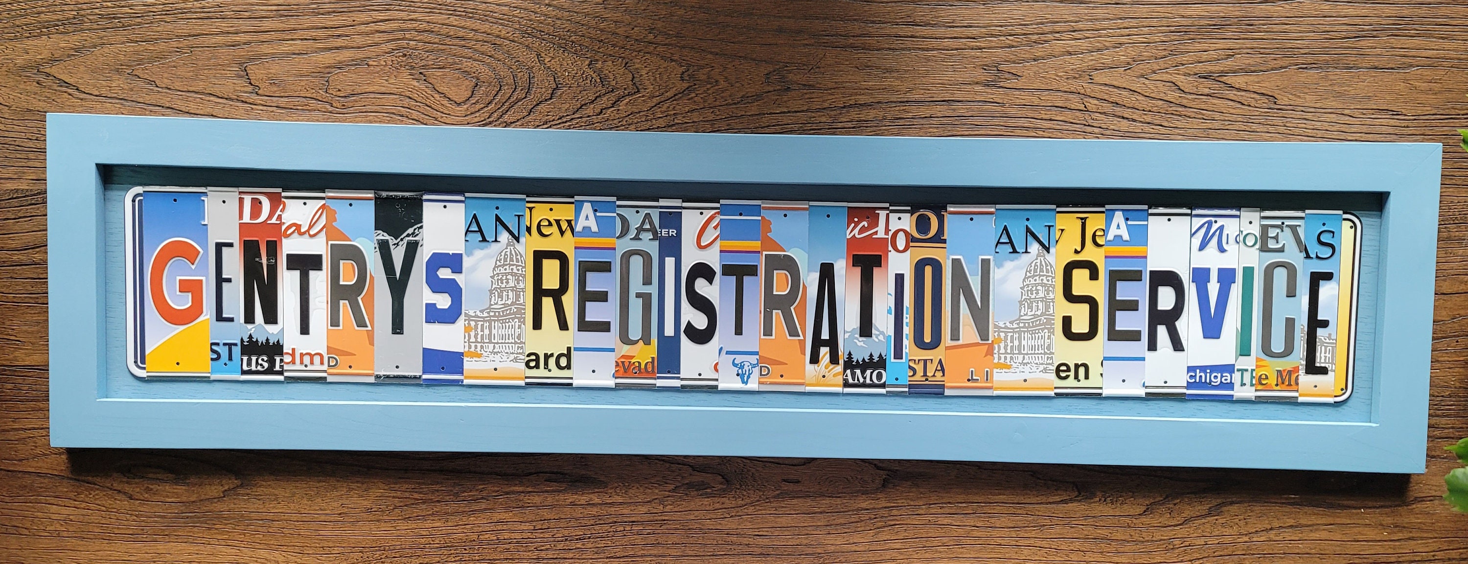 Personalized License Plate Sign Custom Made License Plate Art 2-colored ...