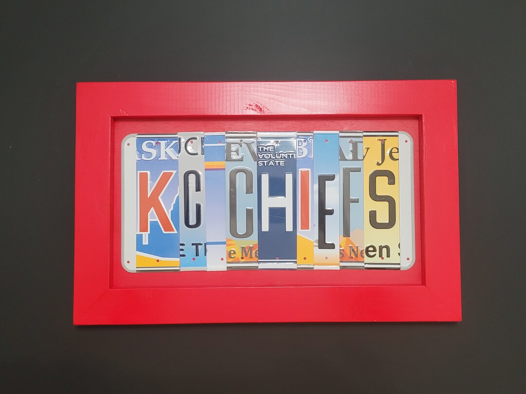 Kansas City Chiefs License Plate Sign Wall Decor Super Bowl KC Chiefs ...