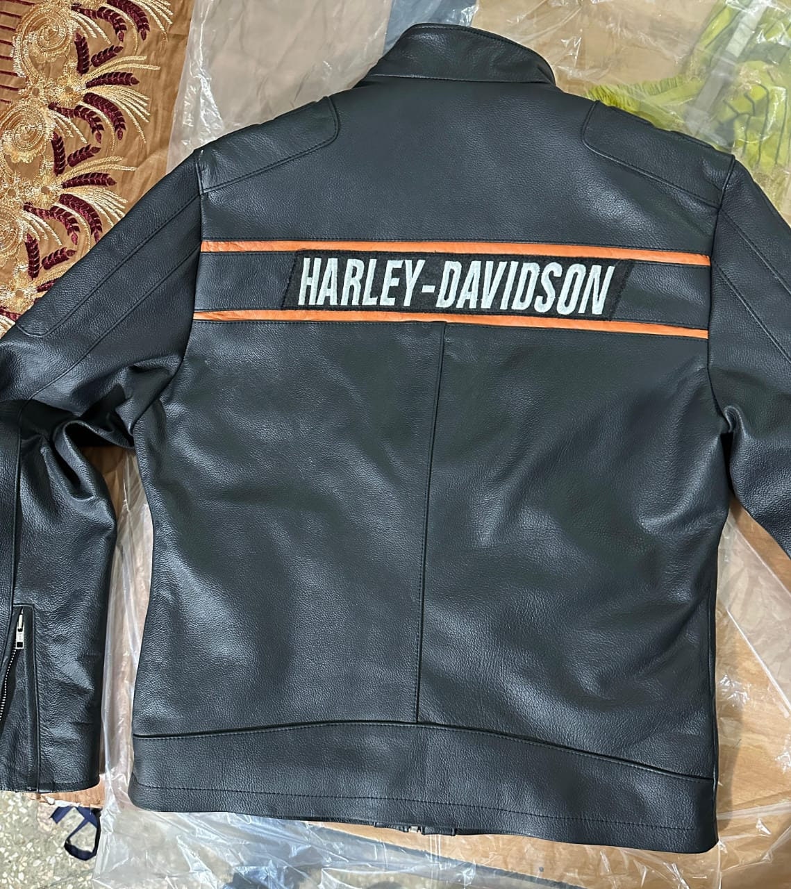 Men's Harley Davidson Bill Goldberg Black Leather Motorcycle Jacket - Etsy