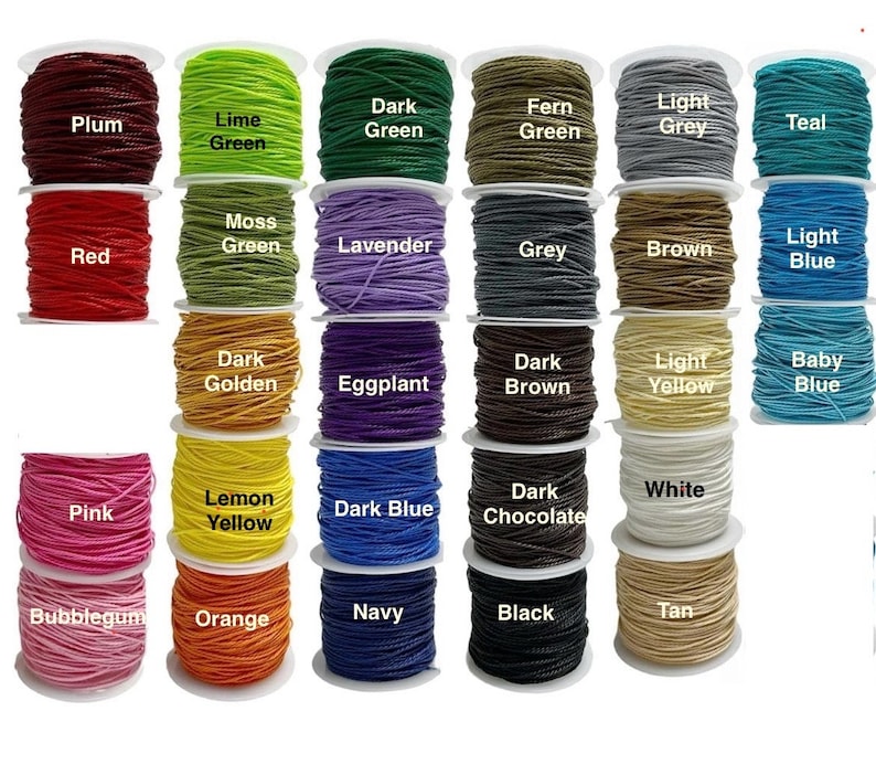 Handmade Waxed Cord Spiral Bracelets. Adjustable Bracelets. - Etsy