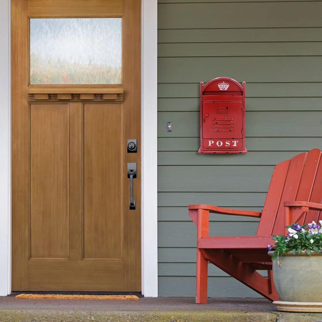 Vintage Wall Mounted Post Box Metal Mailbox 9 X 5.5 X 14.6 - Etsy