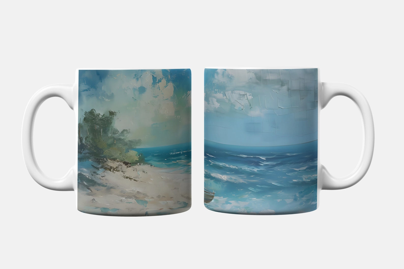 Ocean Art Mug, Waves Mug Art, Ocean Coffee Cup, Sea, Ocean Mug, Ocean ...