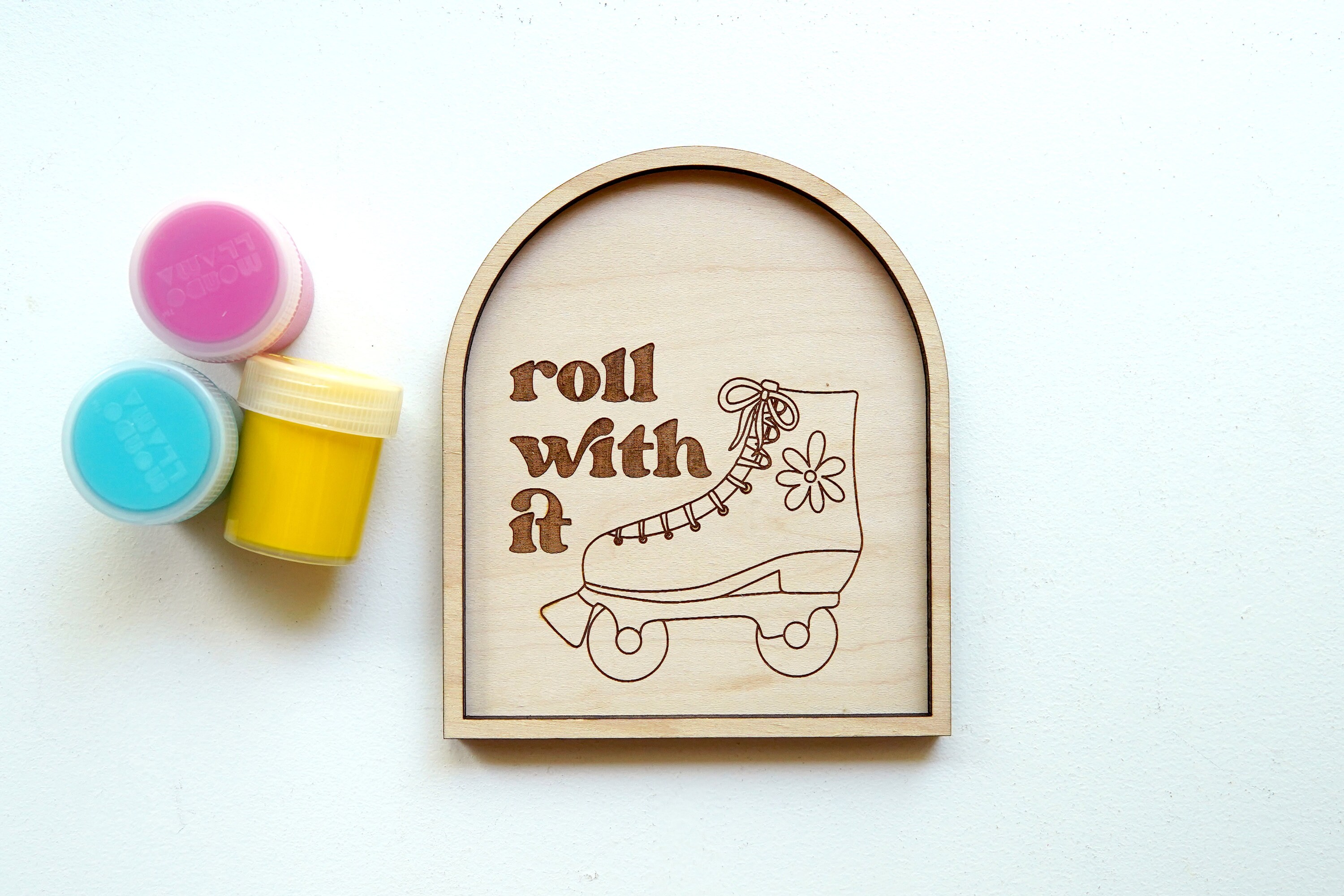 Roll With It Roller Skate Arch SVG • Glowforge Laser Cut File • Kid's ...