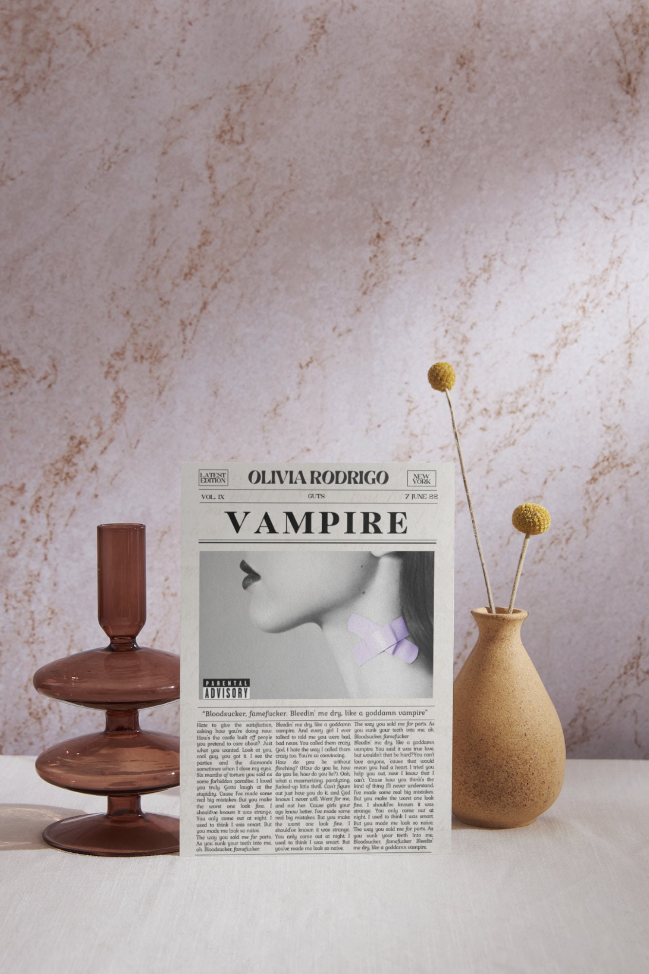 Olivia Rodrigo Vampire Album Poster, Guts Music Album Cover by Pankaj ...
