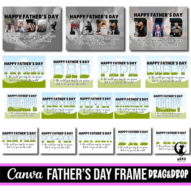 Custom Daddy Canva Editable Frame Template, Canva Editable, Daddy Photo ...