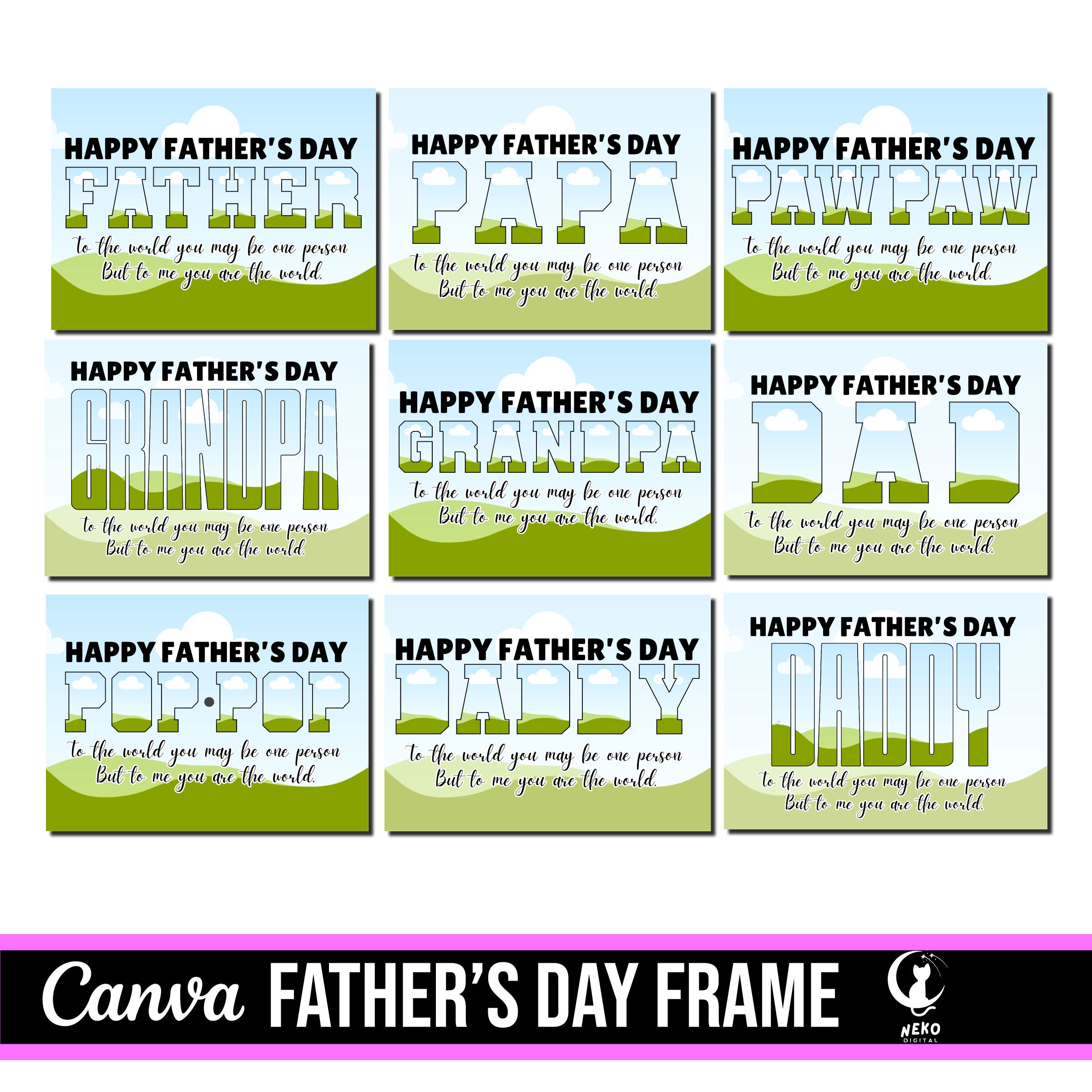 Custom Daddy Canva Editable Frame Template, Canva Editable, Daddy Photo ...
