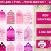 12 Printable Christmas Pink Gift Tags, Digital Pink Christmas Present ...