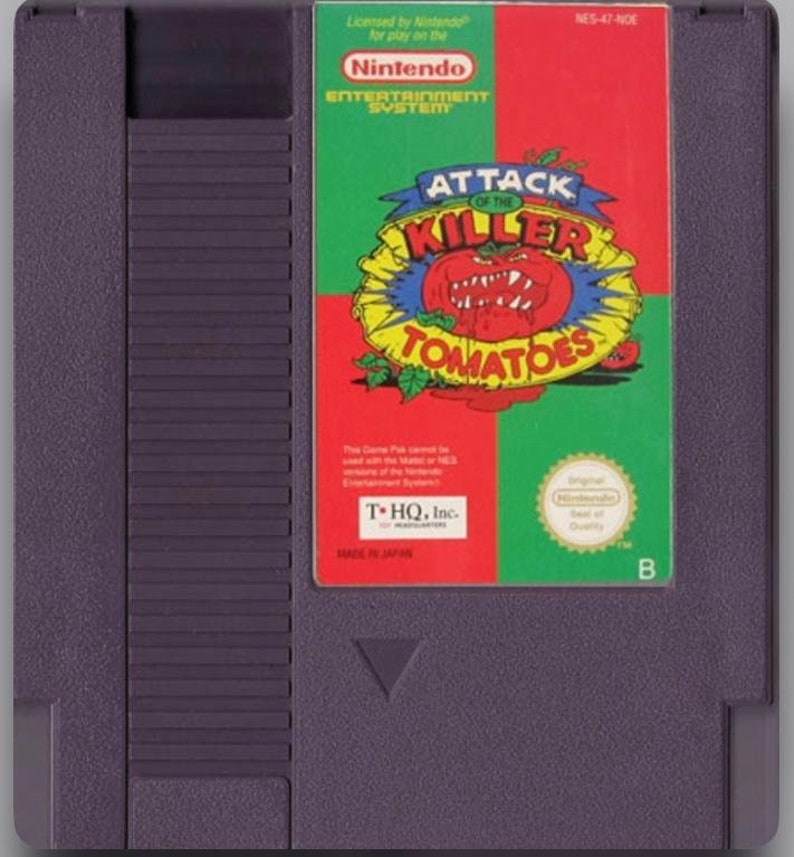 Attack of the Killer Tomatoes Game for NES Region Free Nintendo System ...
