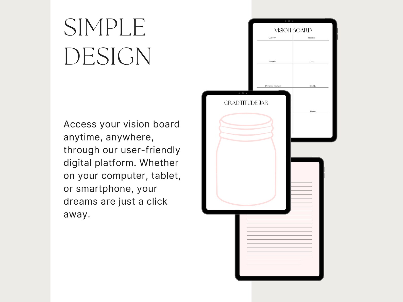 Vision Board Template, Vision Board Printable, Vision Board Kit, Vision ...