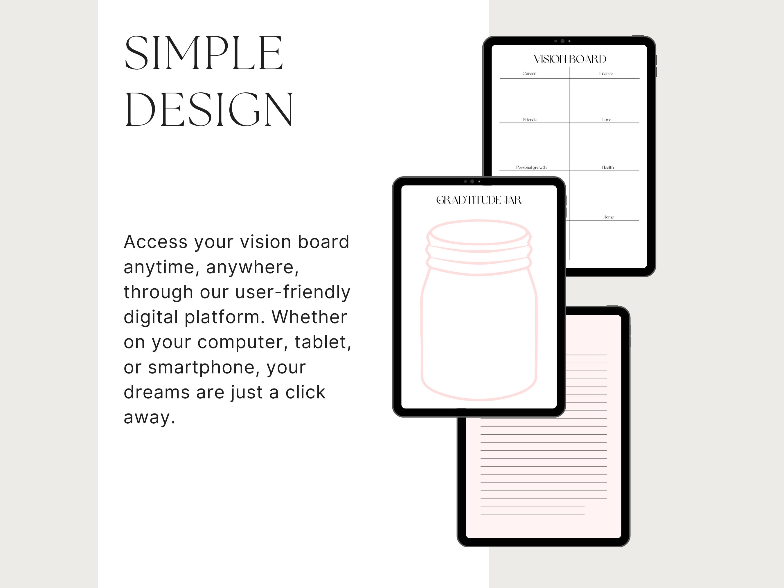 Vision Board Template, Vision Board Printable, Vision Board Kit, Vision ...