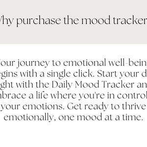 Daily Mood Tracker, Printable Mood Track, Emotion Tracker, Mood Journal ...