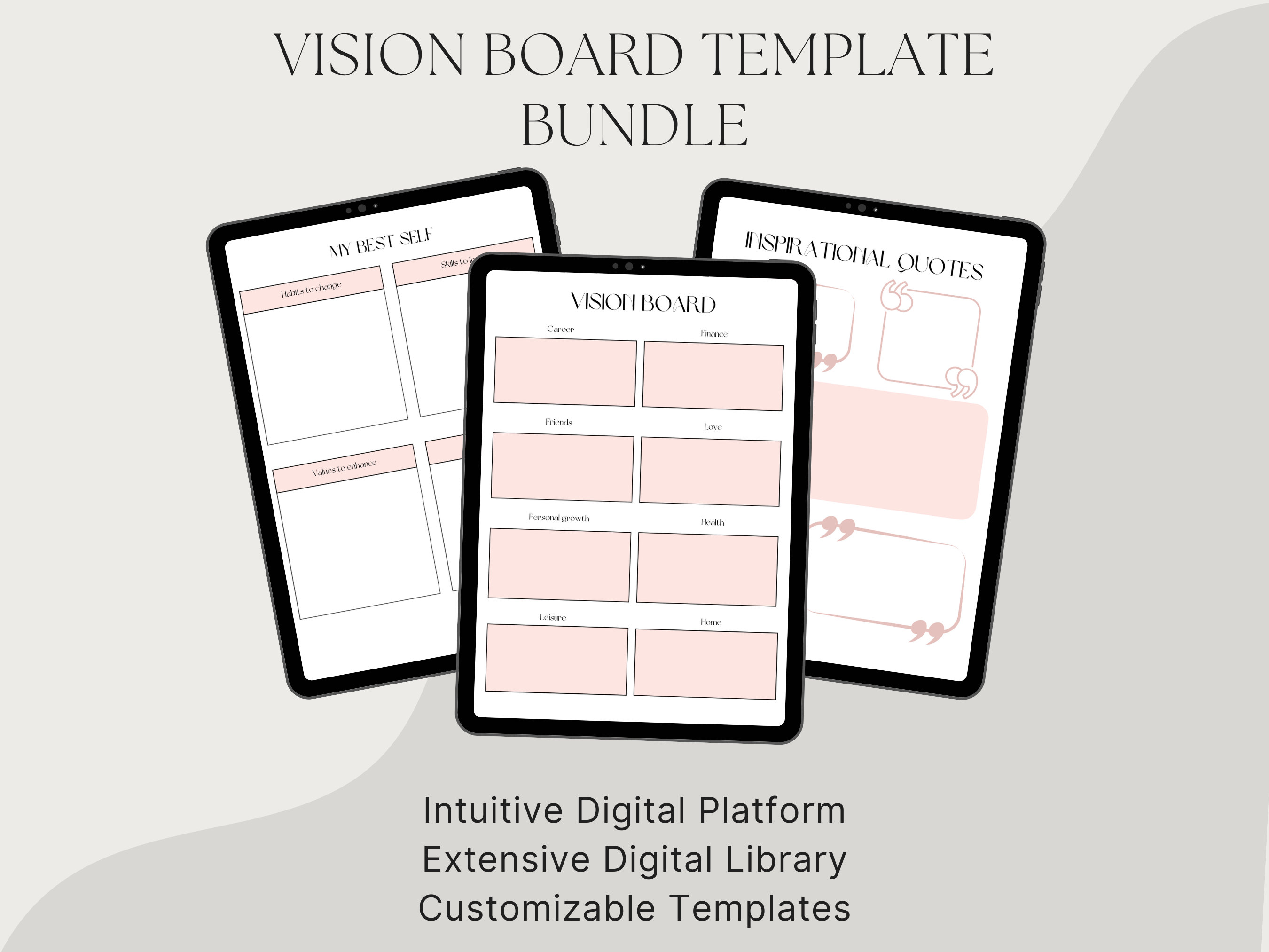 Vision Board Template, Vision Board Printable, Vision Board Kit, Vision ...