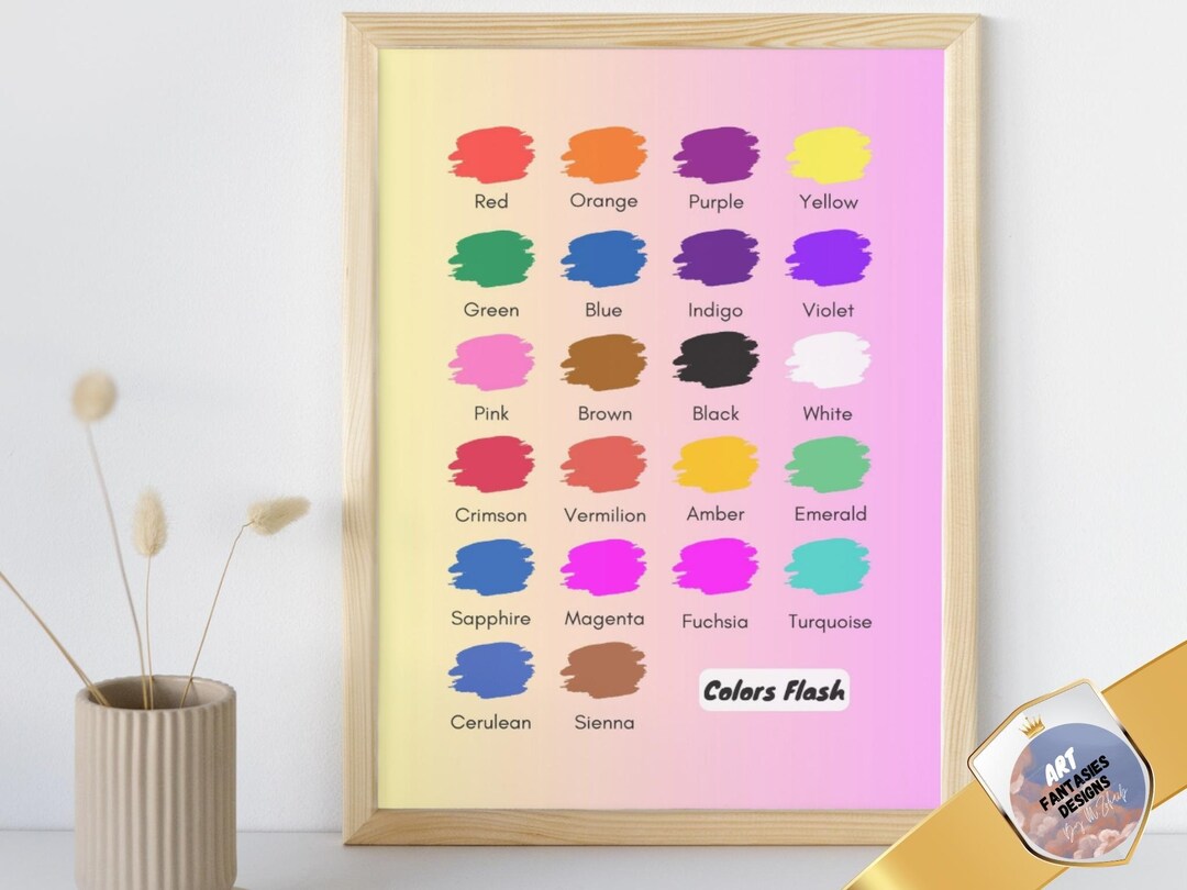 Primary Colors Wall Poster Classroom Decor Montessori - Etsy