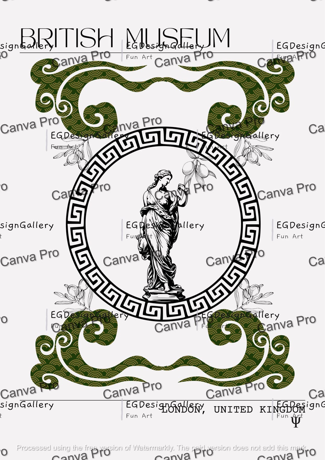 British Museum Canva Pro Poster Template | 42x59.4cm | Editable Digital ...