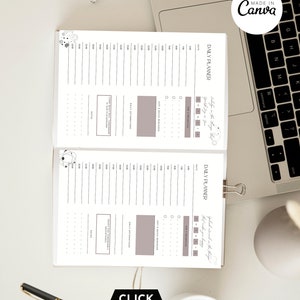 Minimal Space-themed Daily Planner Canva Template - Etsy