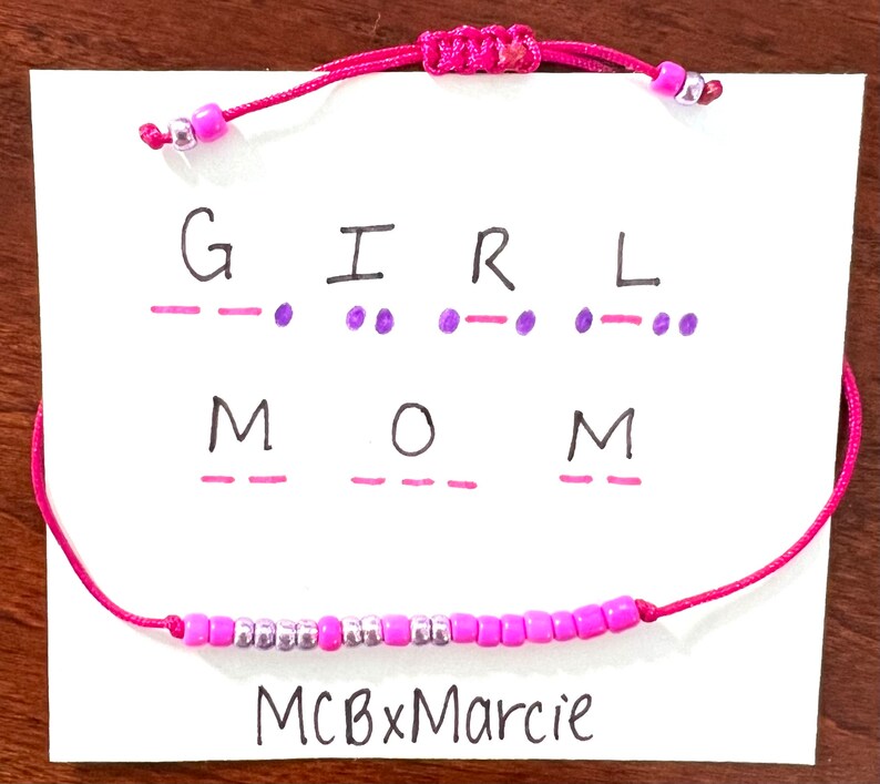 GIRL MOM Morse Code Bracelet - Etsy