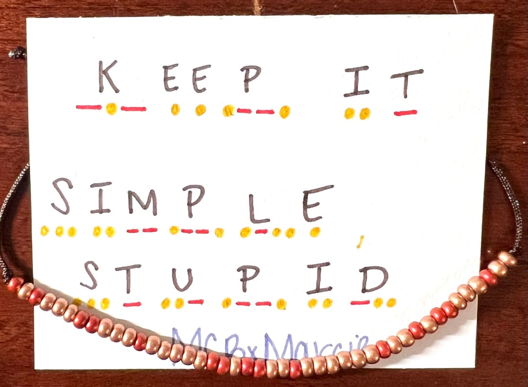 KEEP IT SIMPLE Stupid Morse Code Bracelet - Etsy