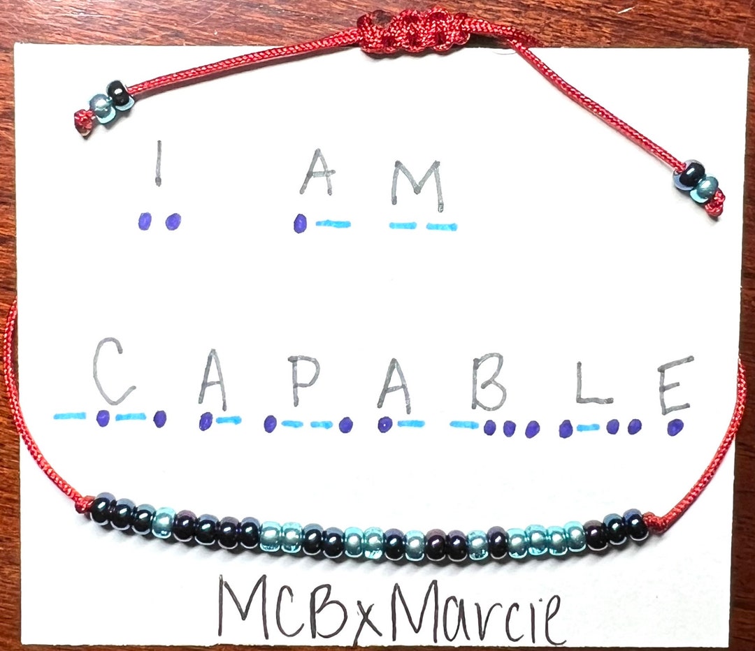 I AM CAPABLE Morse Code Bracelet - Etsy