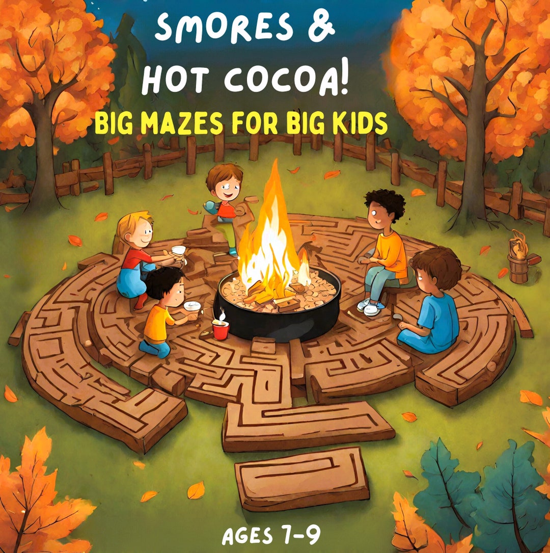 Smores & Hot Cocoa! Big MAZES for BIG Kids. - Etsy