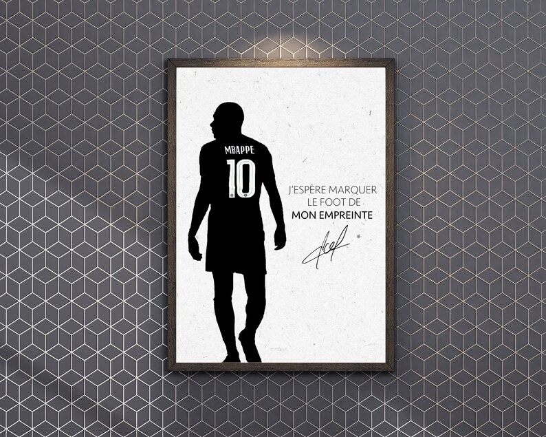 Kylian Mbappé Poster Mbappé French Team Football Poster Poster With ...