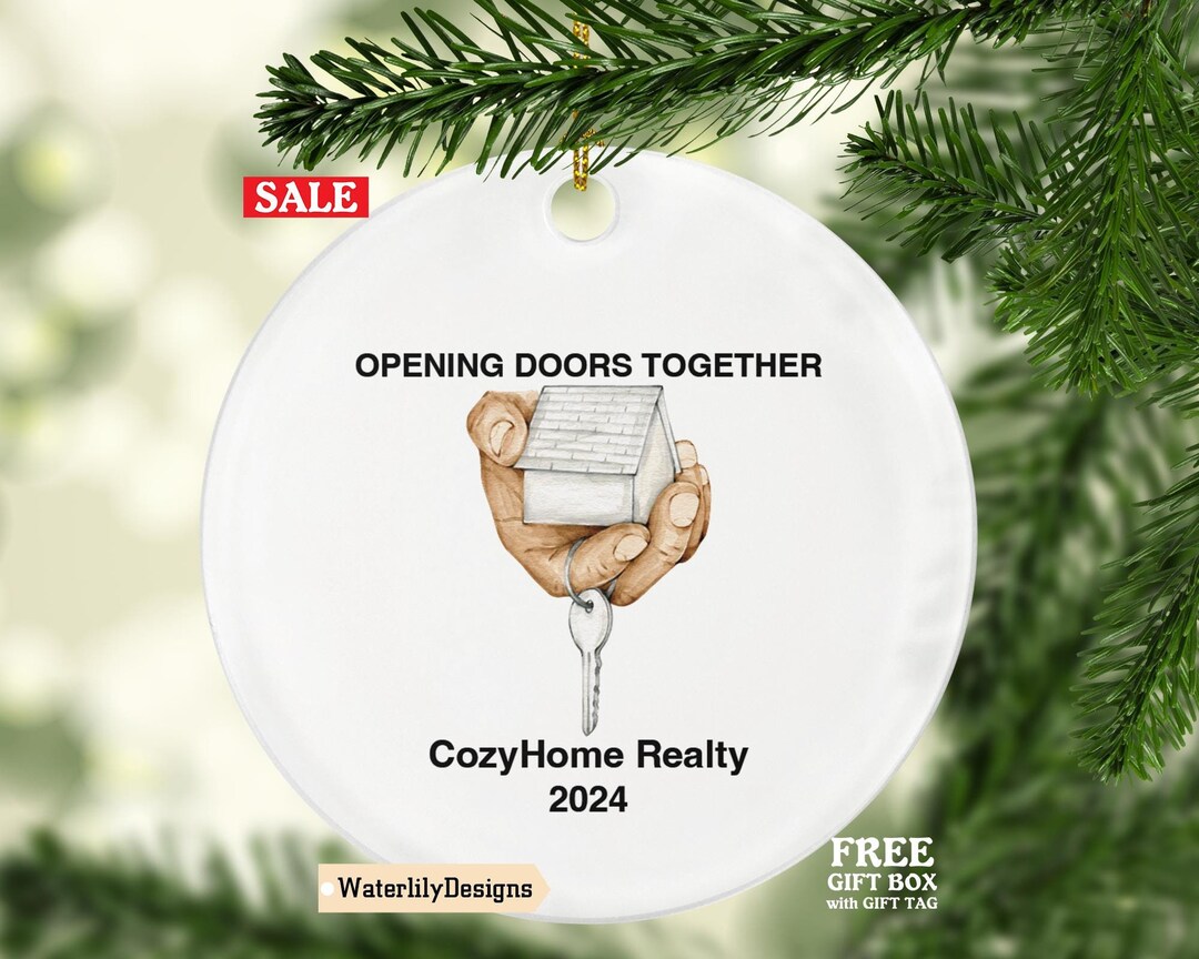 Real Estate Agent Christmas Ornament, Gift for Realtor Personalized ...
