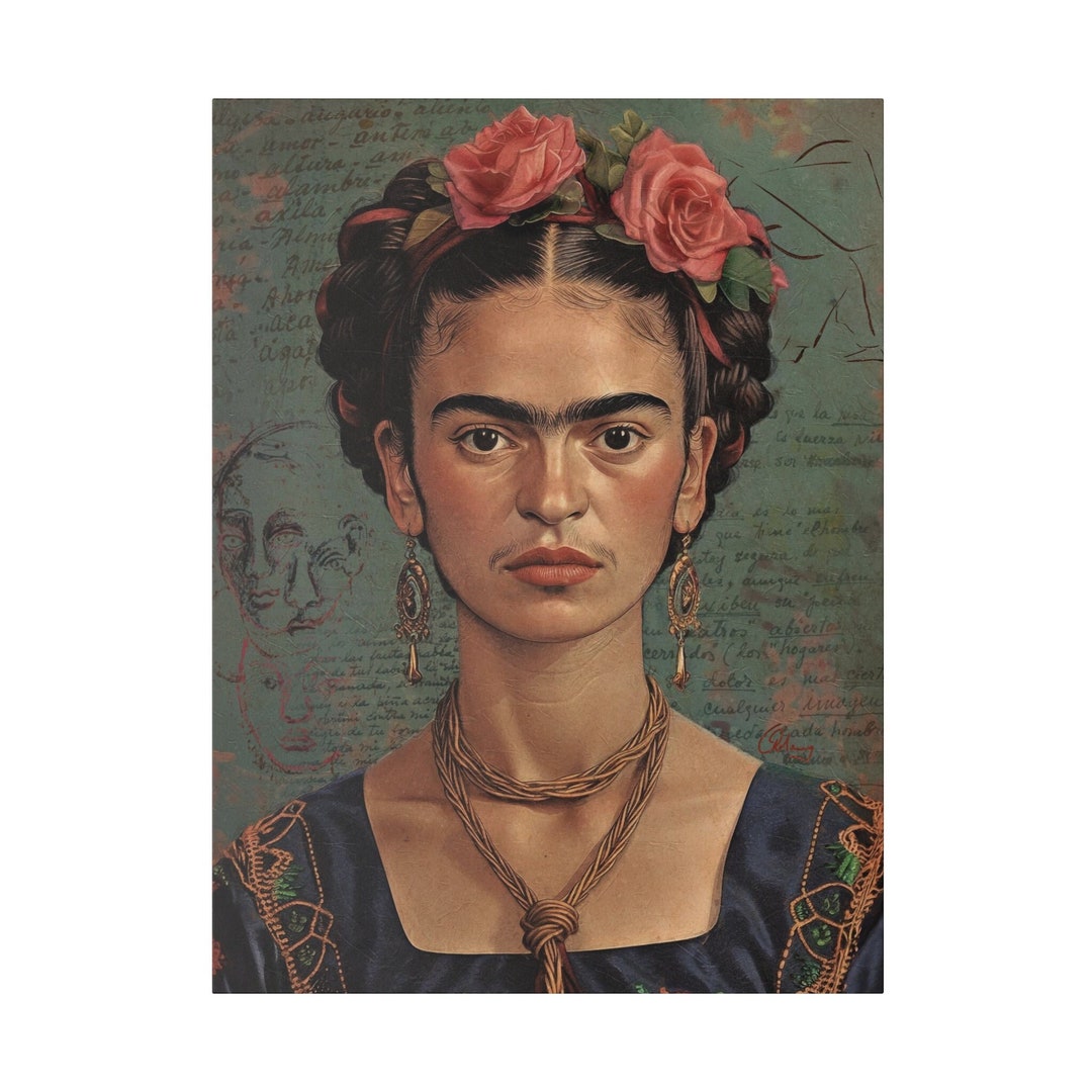 Frida Kahlo Portrait, Vintage Art Reproduction on Canvas - Etsy