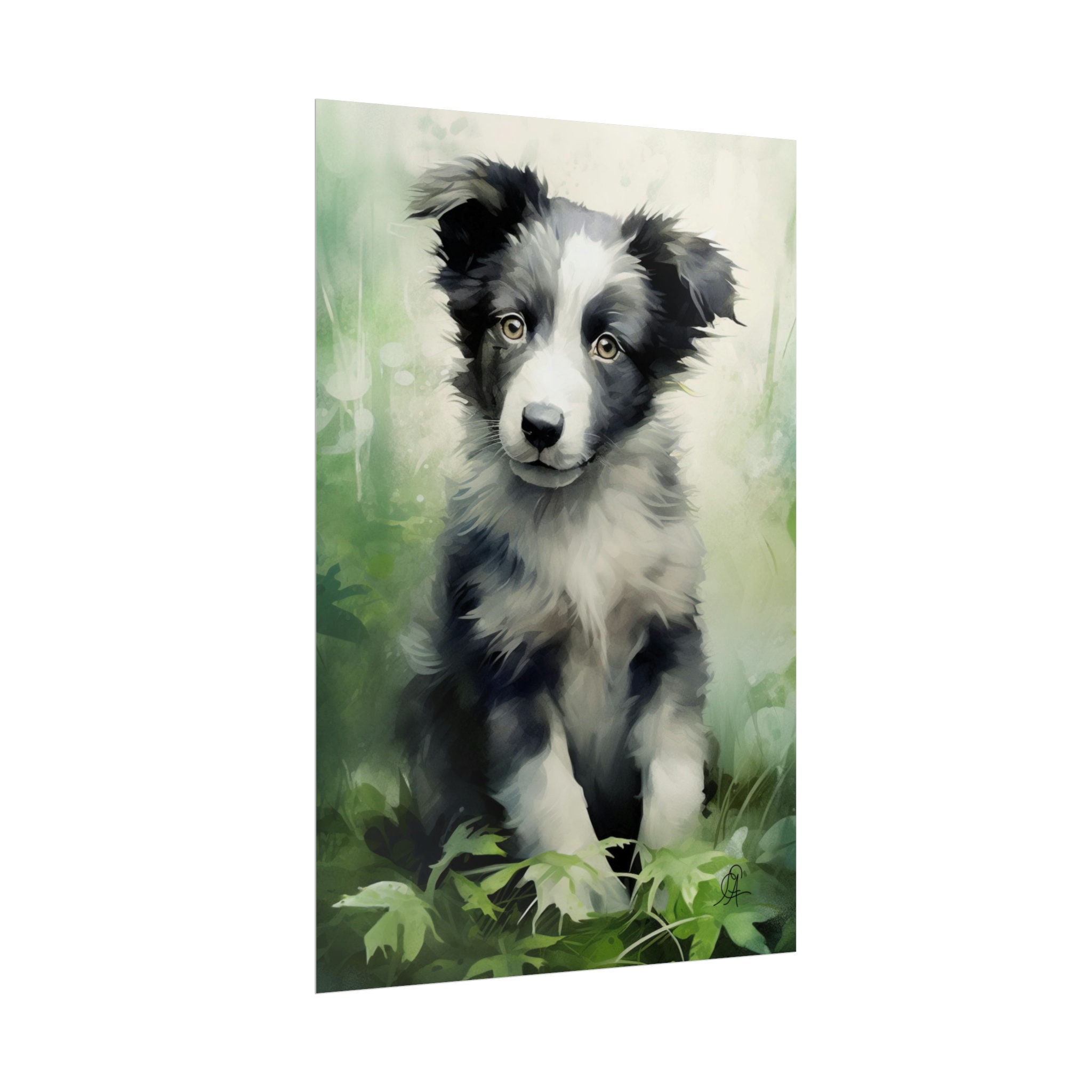 Border Collie Poster Dogs Pets Wall Art Border Collie Puppy Dog ...