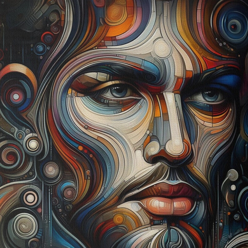 Boy Abstract Oil Painting on Canvas Man Modern Art for Home Decor ...