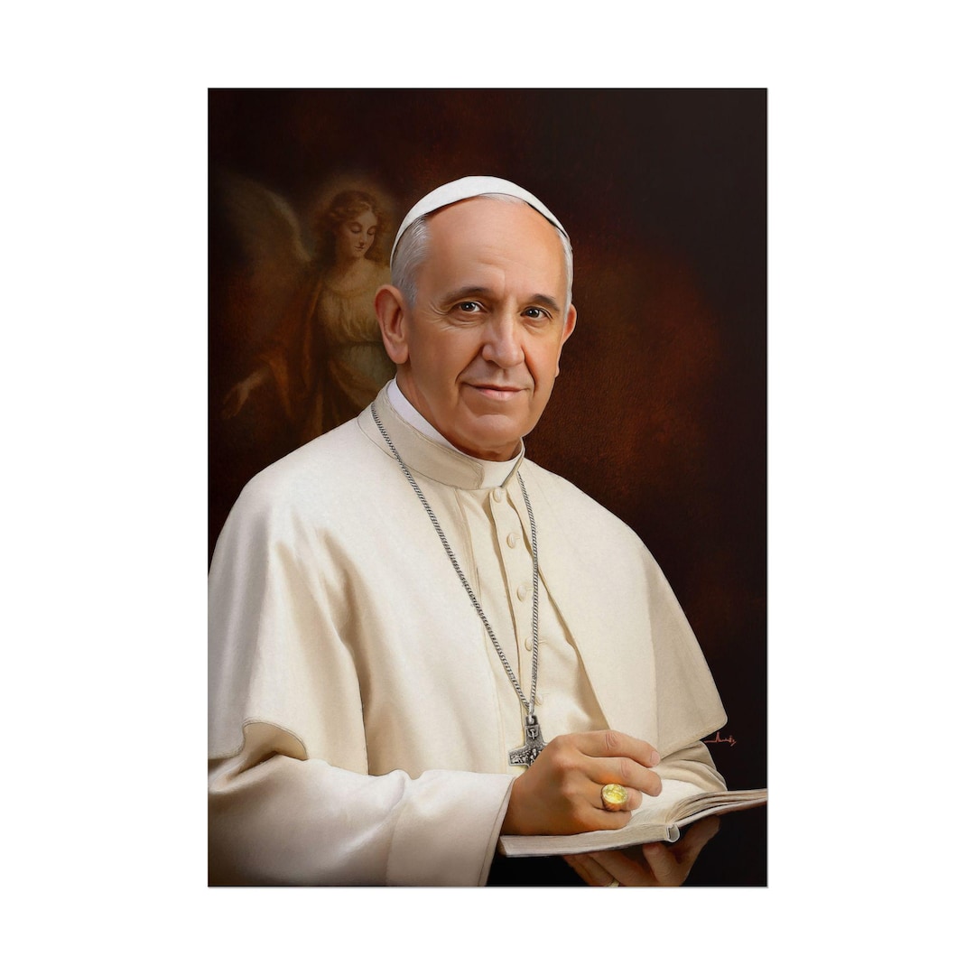 Pope Francis Art Sacred Art the Pope of the People Christian Home Decor ...