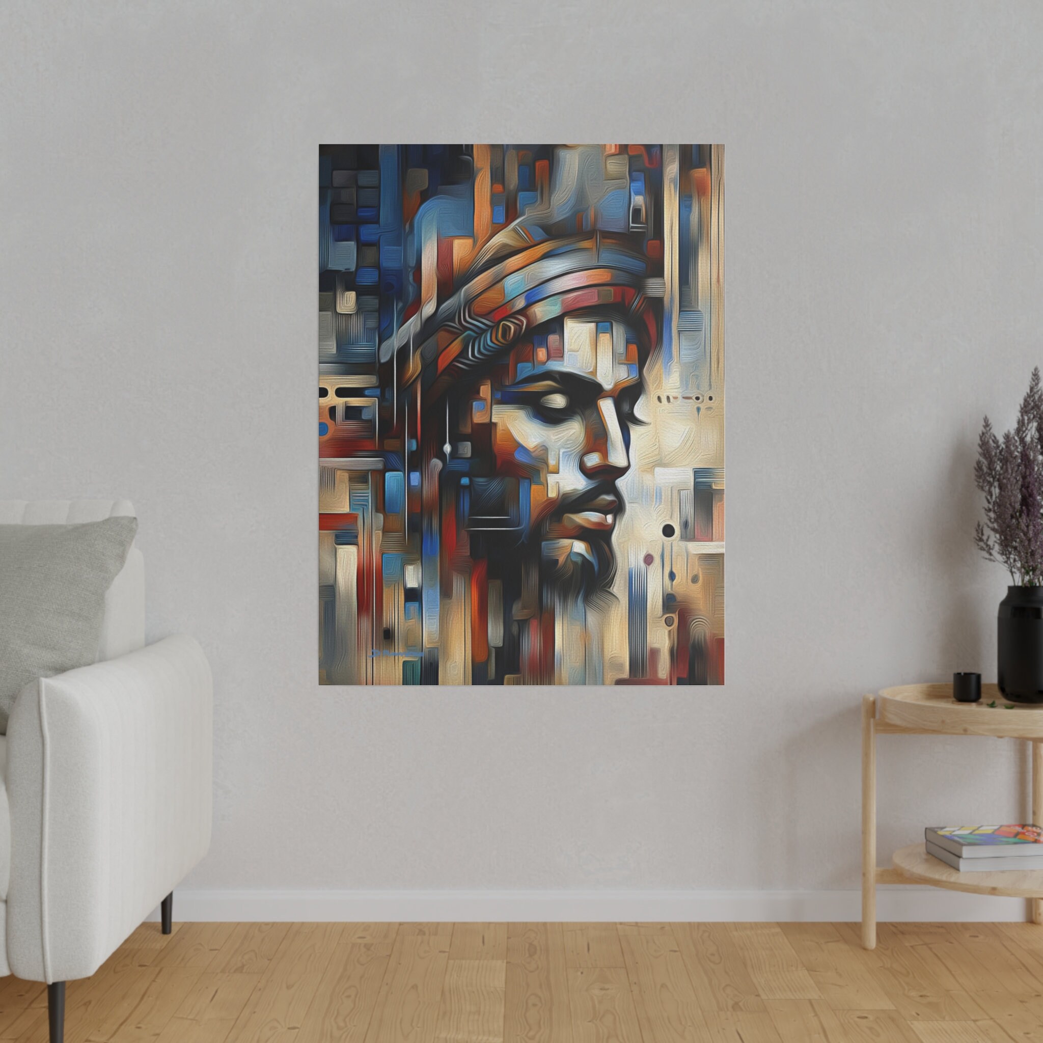 Nomad Man Oil Painting on Canvas Indian Man Modern Art for Home Decor ...