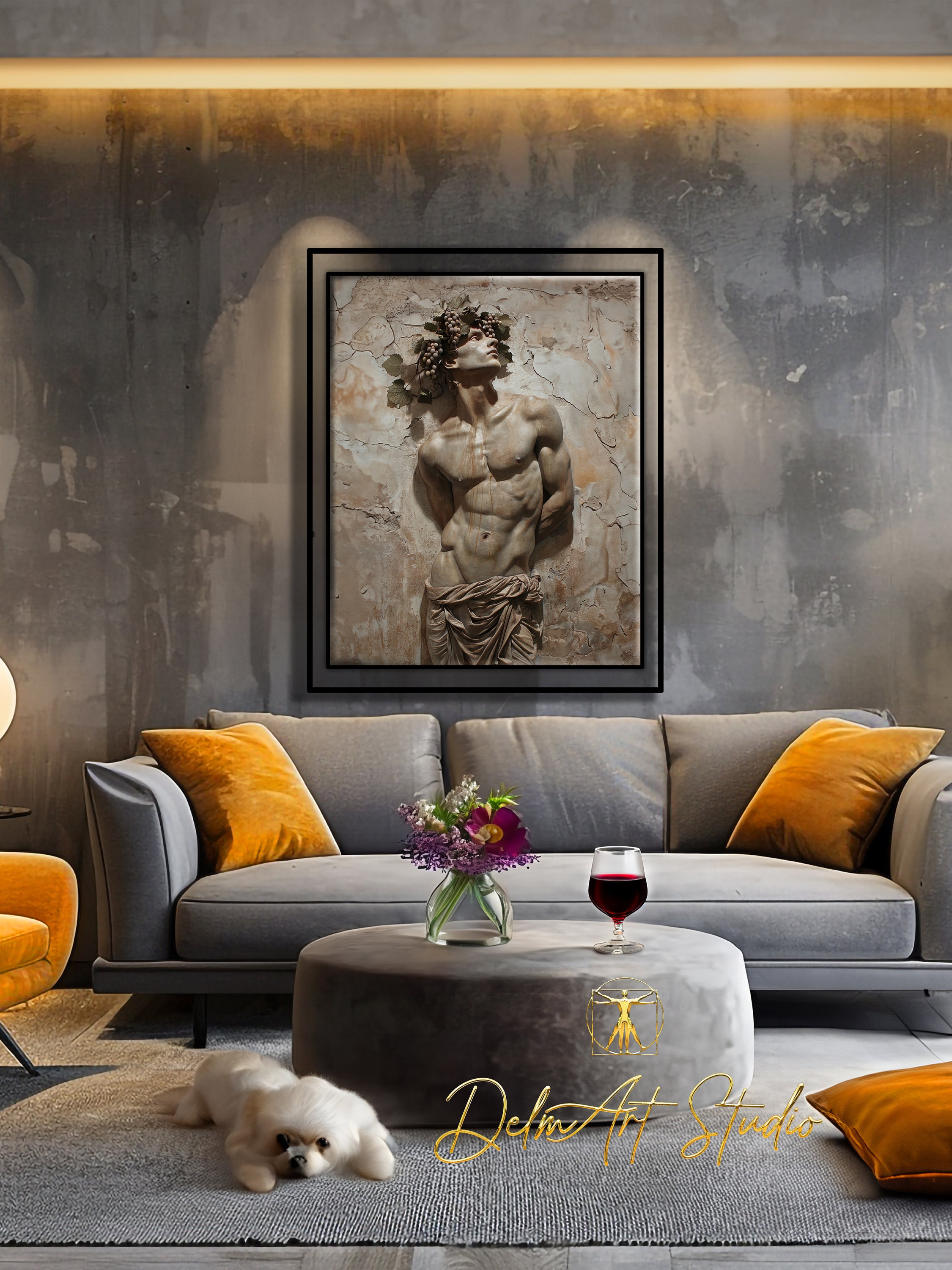 Bacchus Painting on Paper or Canvas Print Bacchus Art for Home Decor ...