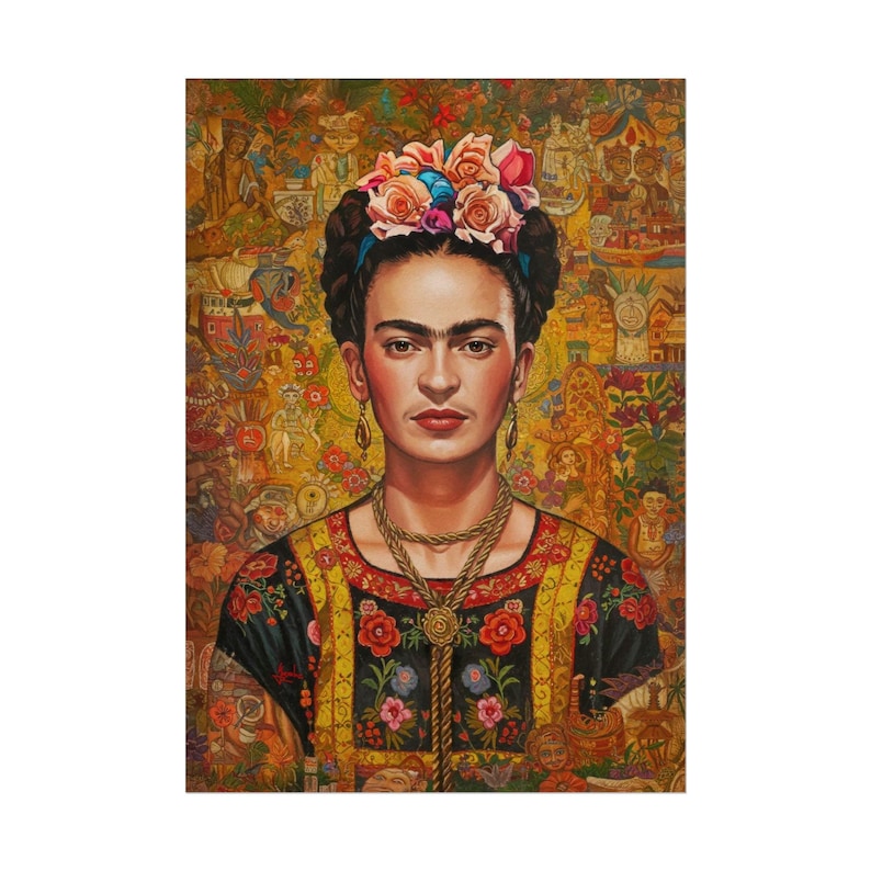 Frida Kahlo Art Print: Mexican Culture Portrait, Home Decor - Etsy UK
